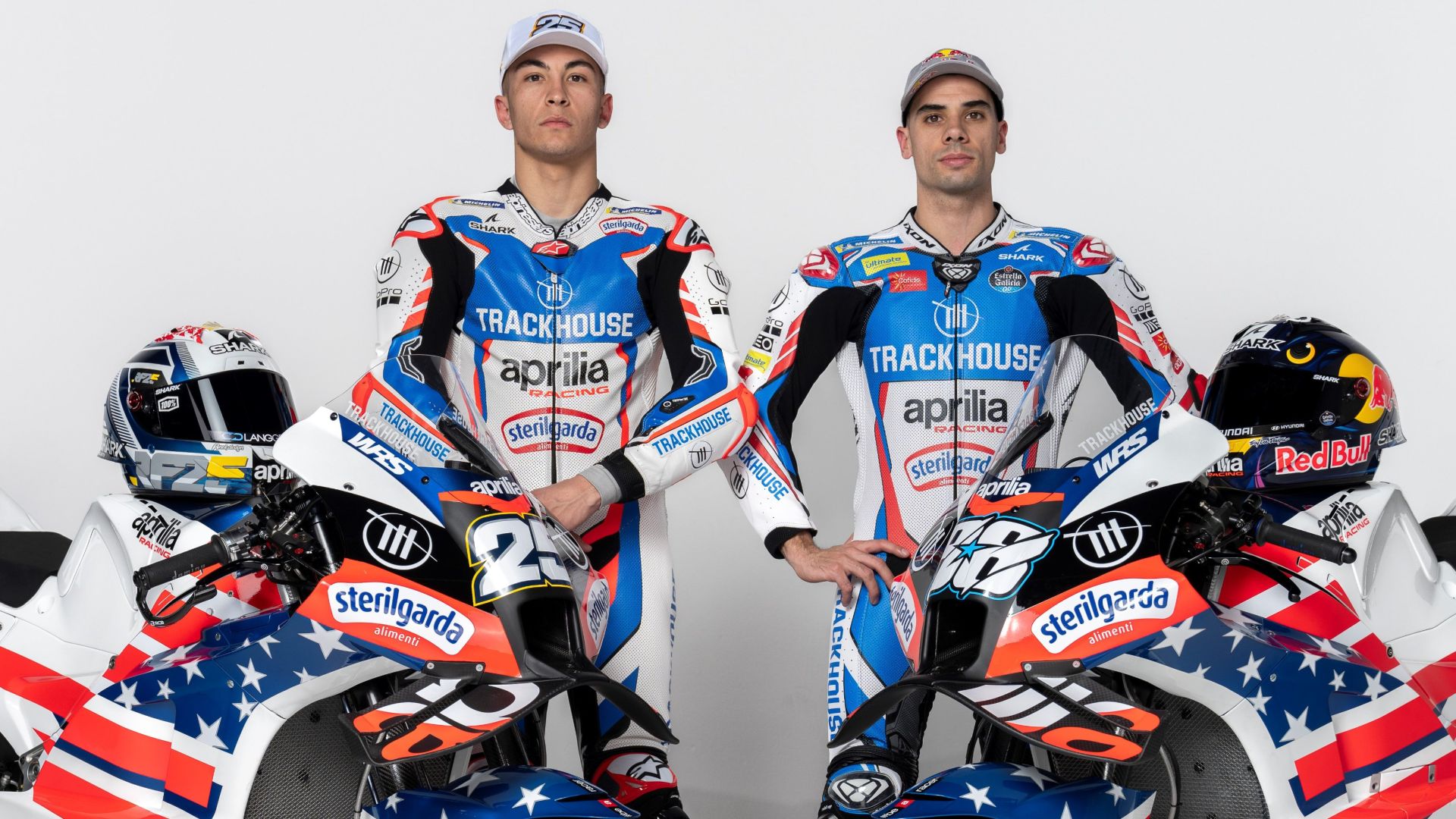 La presentazione del Trackhouse Racing MotoGP Aprilia di Oliveira e ...