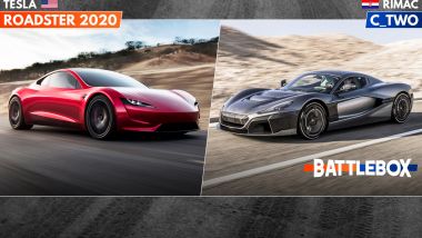Tesla Roadster vs. Rimac C-Two: sfida tra supercar elettriche