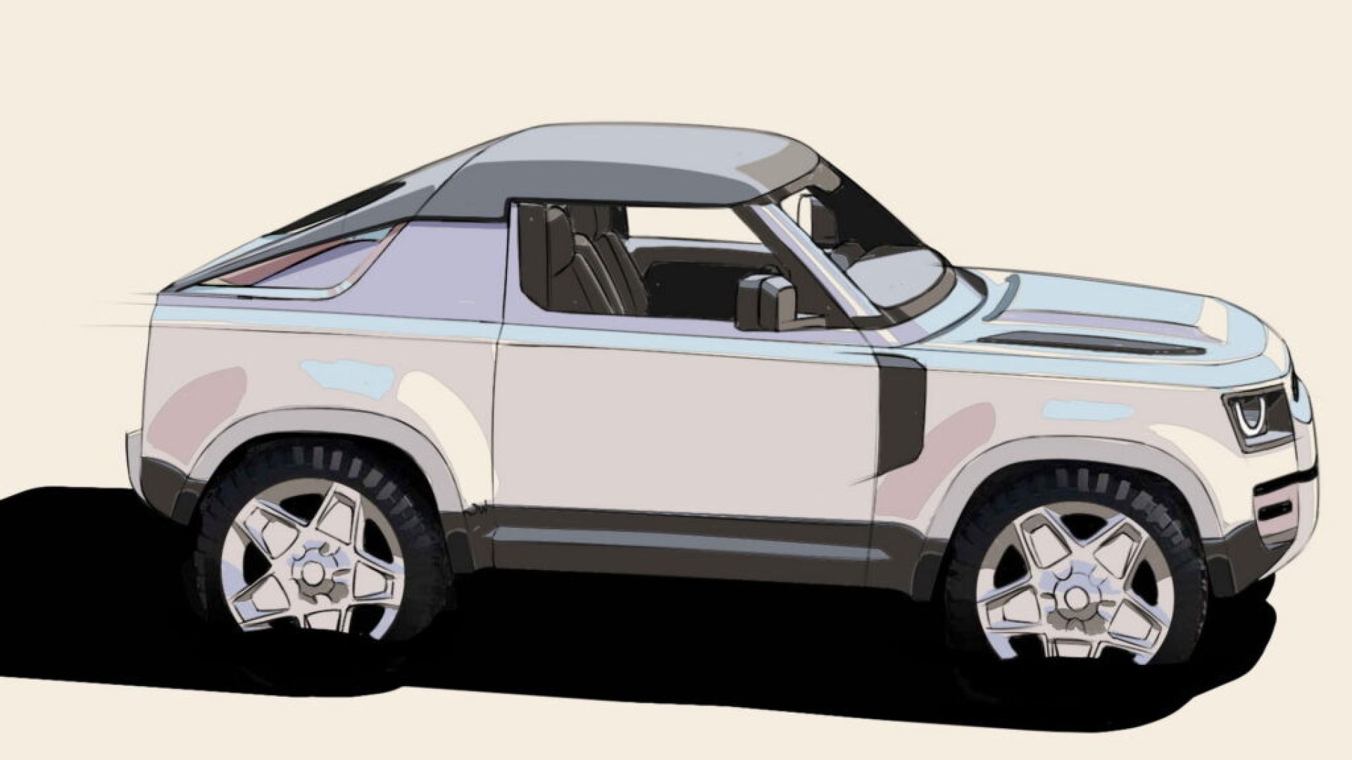 Foto e dati nuova Land Rover Defender Flying Huntsman Spyder 90