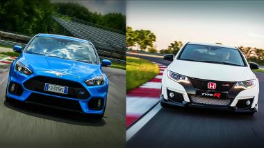 Honda Civic Type R vs Ford Focus RS in pista: guarda il video