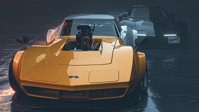 Chevrolet C3 "Cyberpunk Corvette", il rendering di Yasid Oozeear - MotorBox