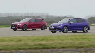 VIDEO: nuova VW Golf R 2021 vs AMG A45 S, chi vince la drag race?